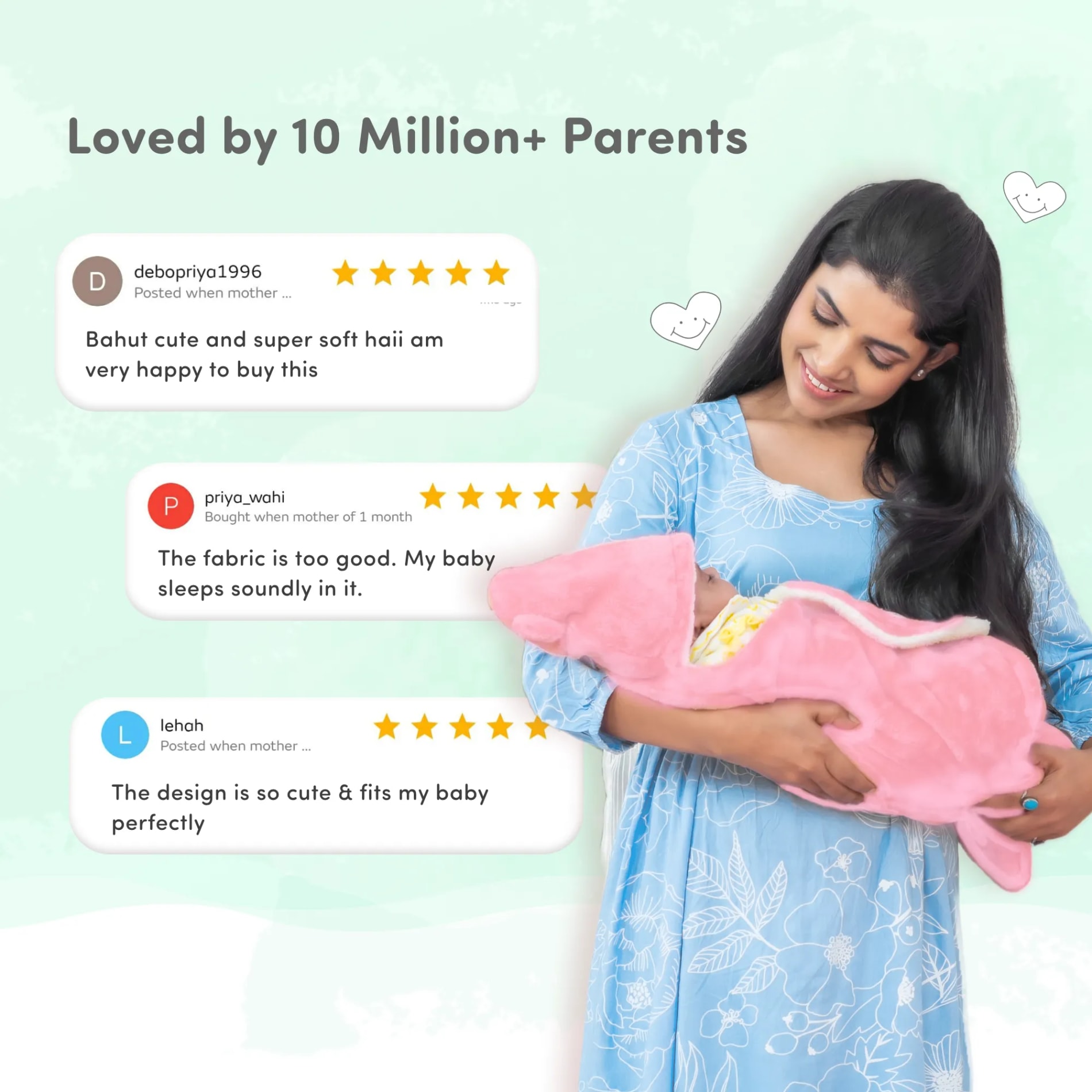 4-in-1 All Season Baby Swaddle-Wrapper For New Born Baby (0-6 months ...